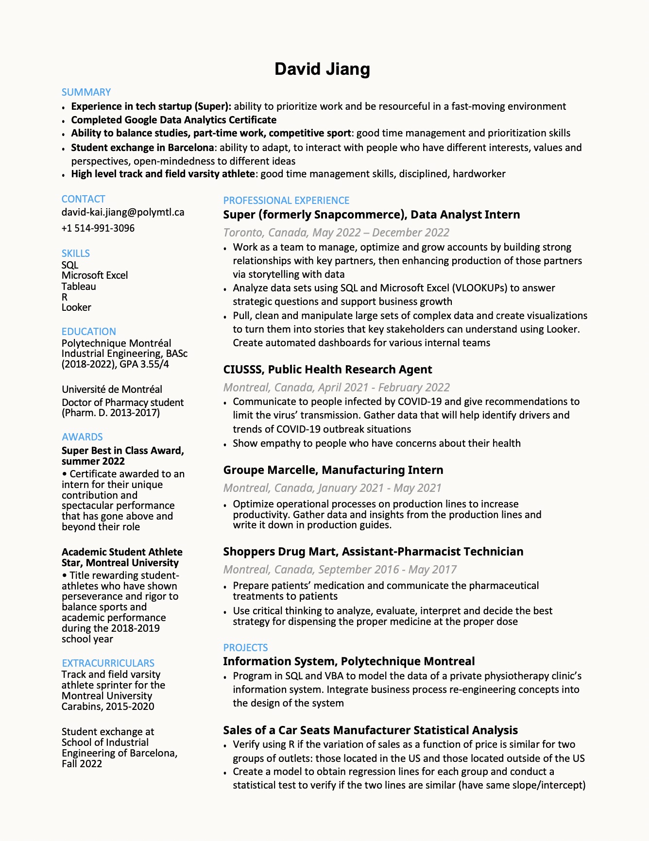 David Jiang Portfolio